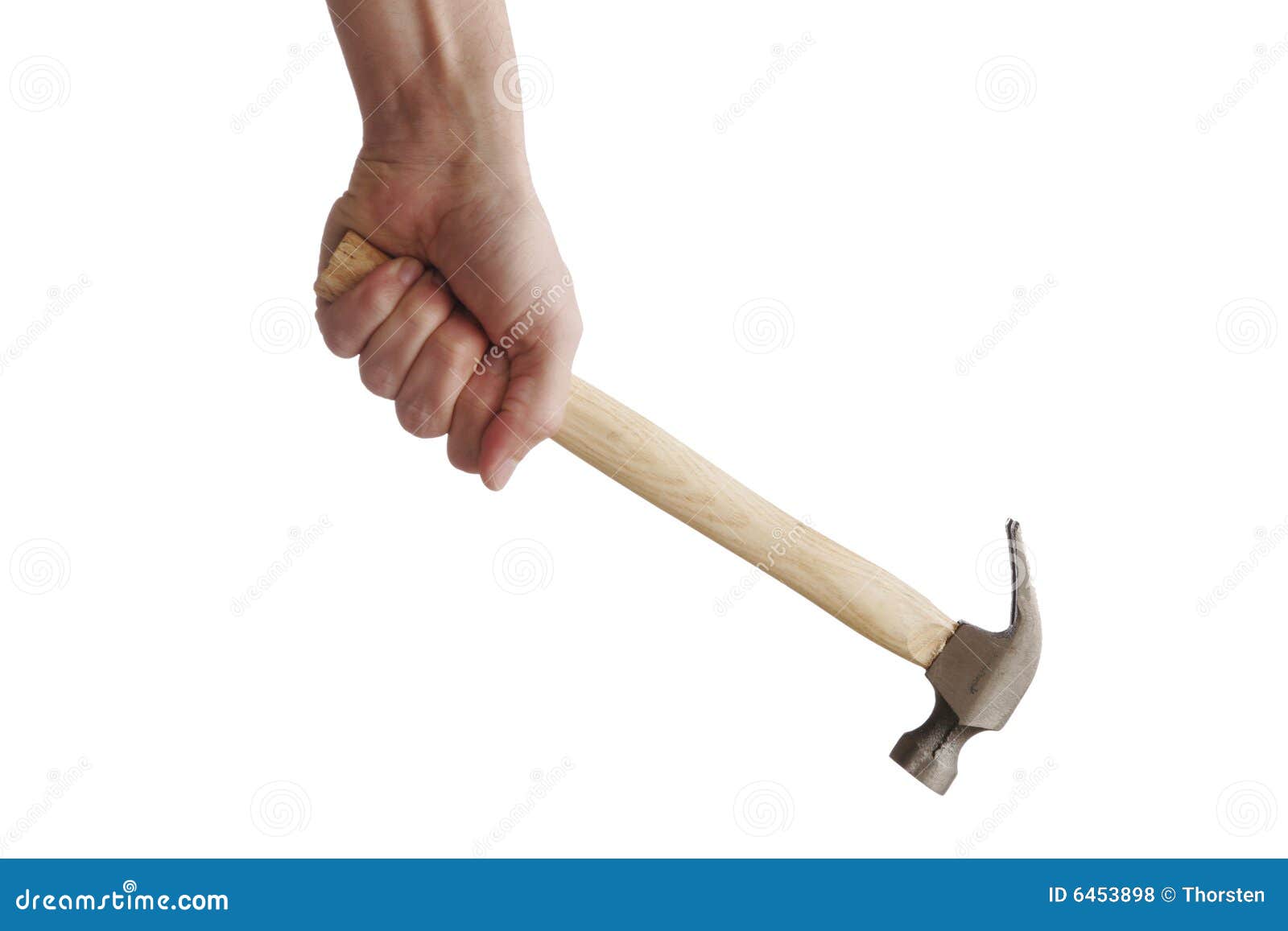 Hand Holding Hammer stock photo. Image of side, isolated - 6453898