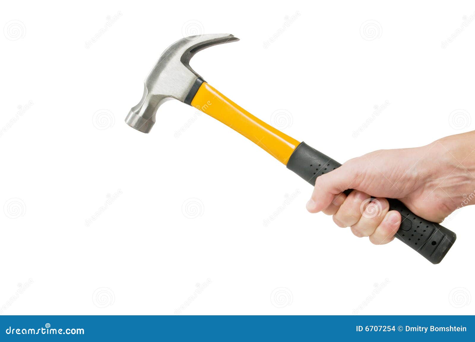 Hand holding hammer stock photo. Image of human, worker - 6707254