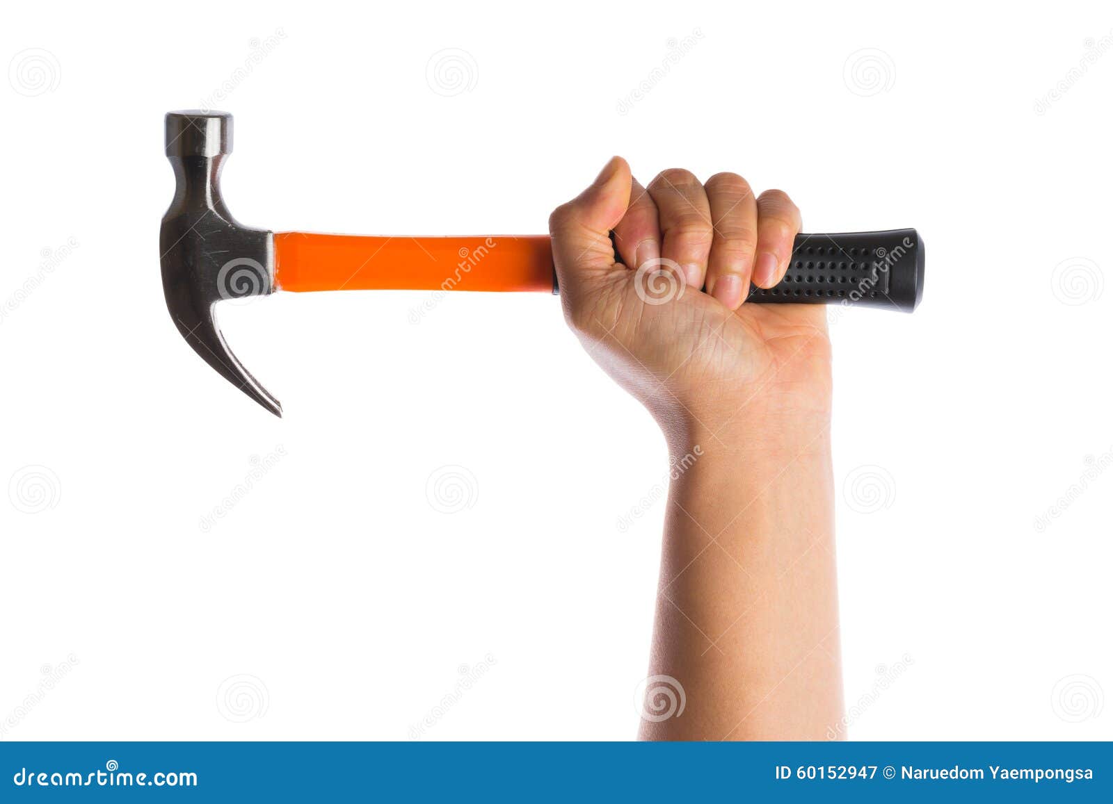 Hand holding hammer stock image. Image of hold, hardware - 60152947