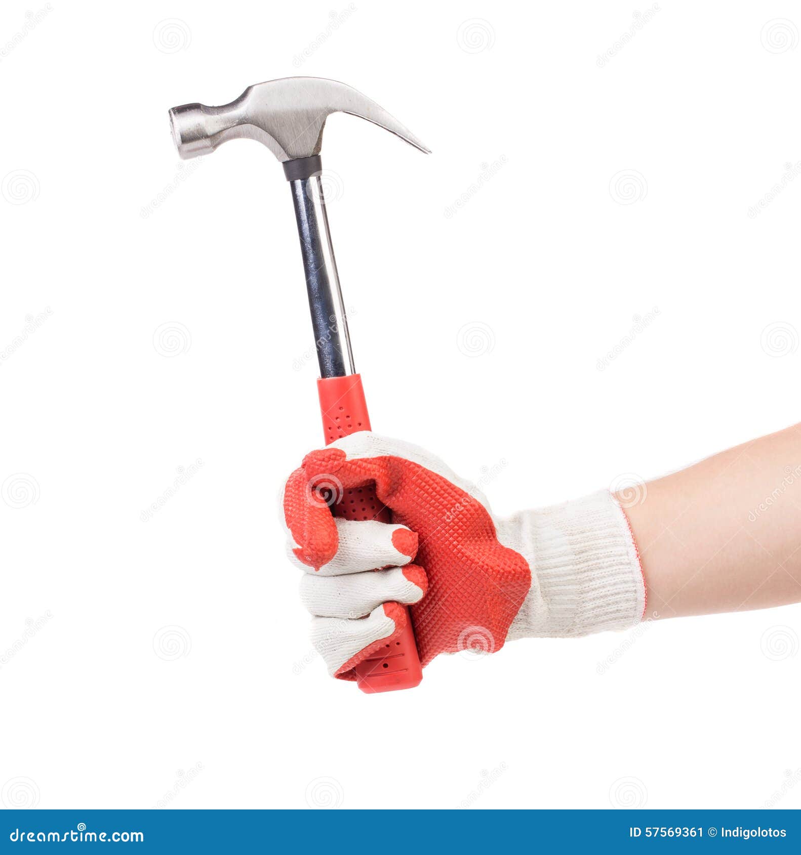 Hand holding hammer. stock image. Image of handle, pressure - 57569361
