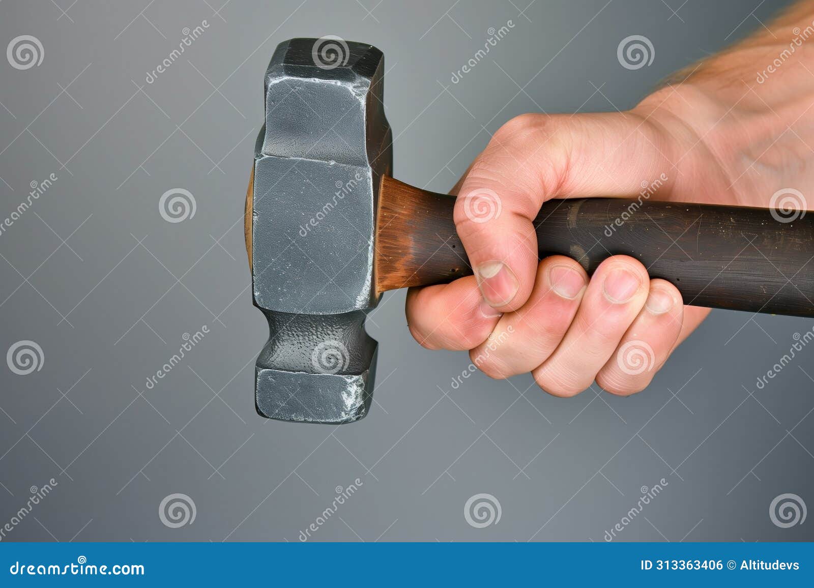 Hand Holding Hammer for a Science Experiment on Force Stock ...