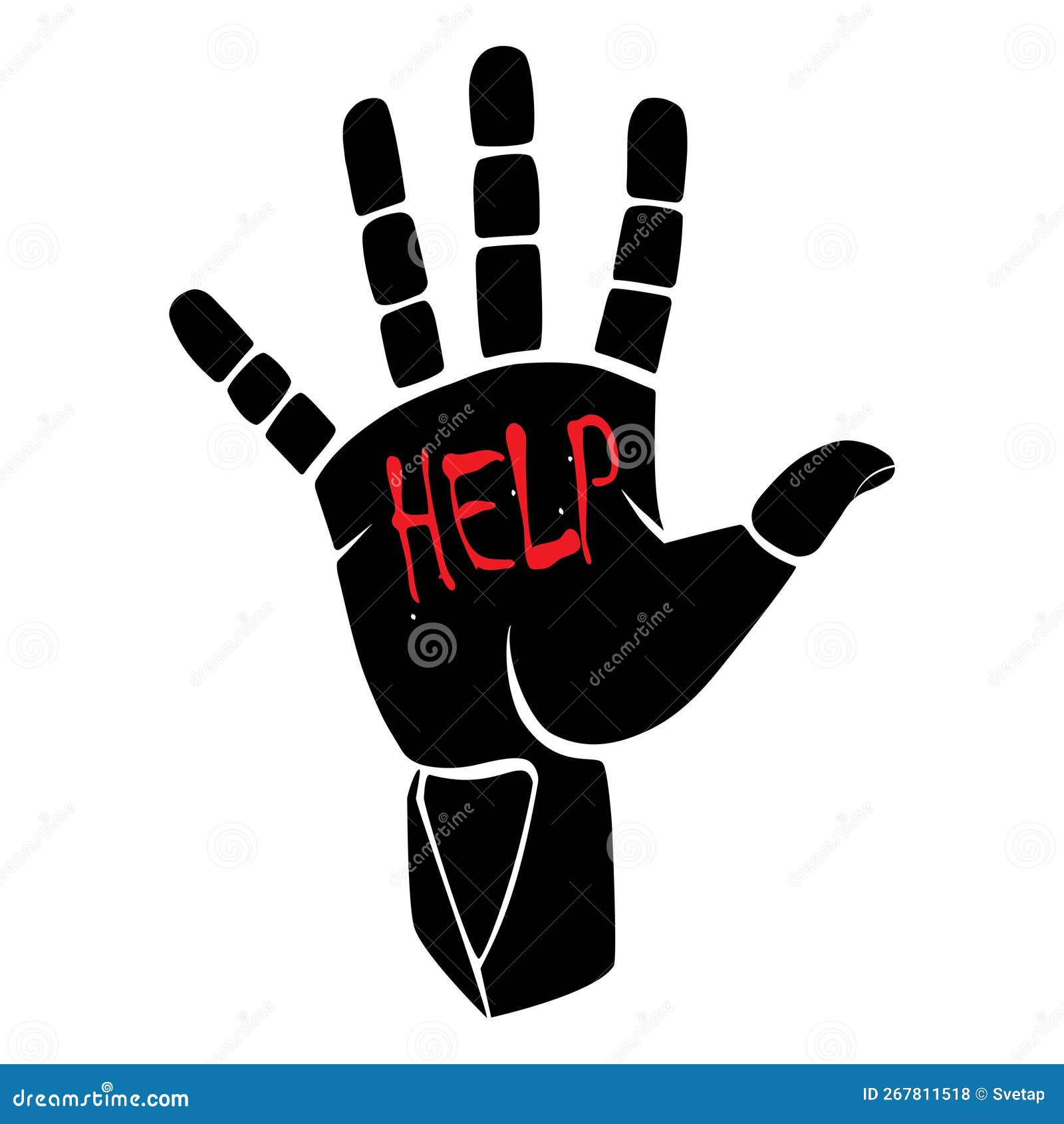 Hope Icon, Human Hand With Exclamation Mark Symbol, Help And Protection ...