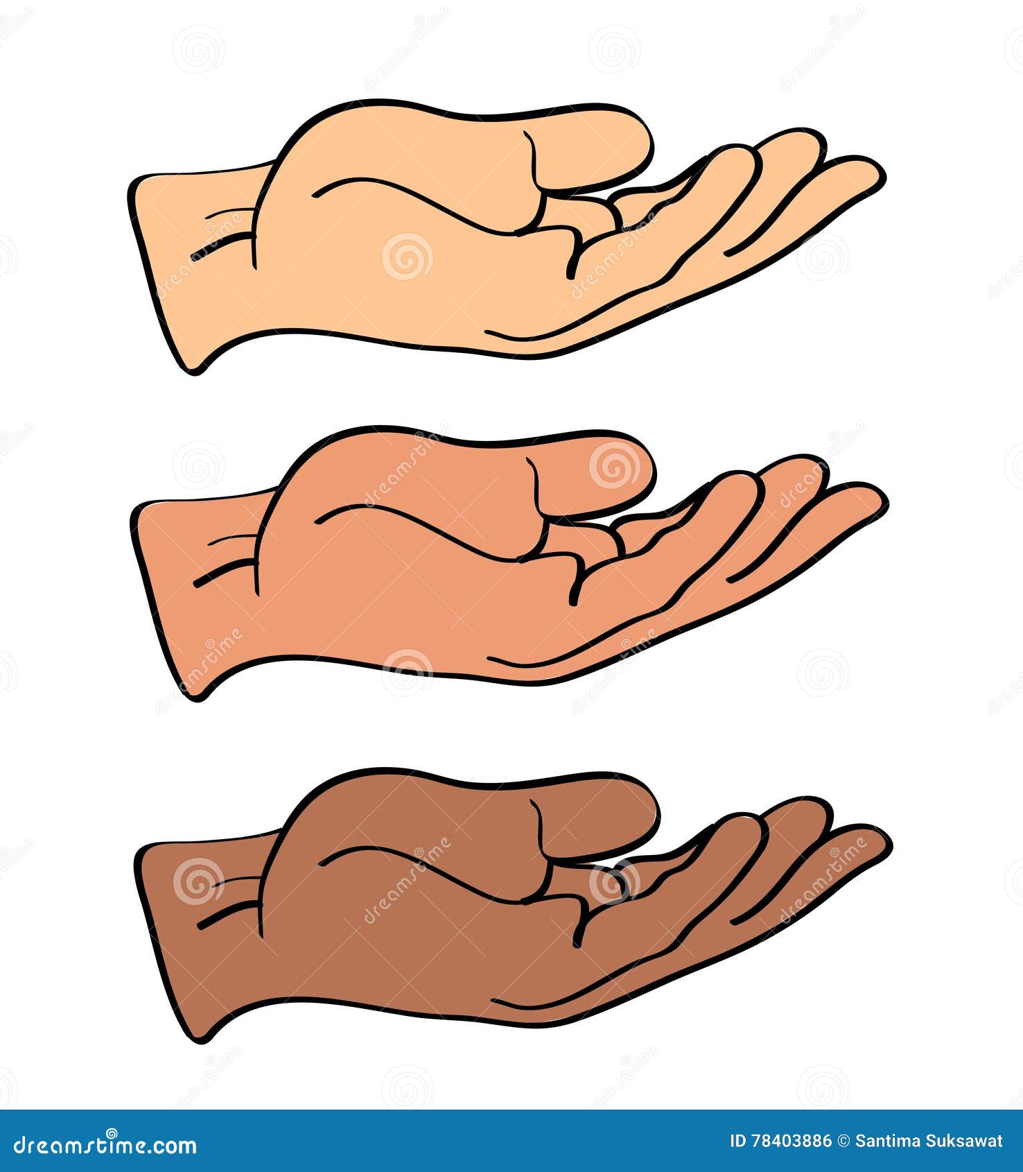 Hand Holding , Hand Present Vector Stock Vector - Illustration of ...