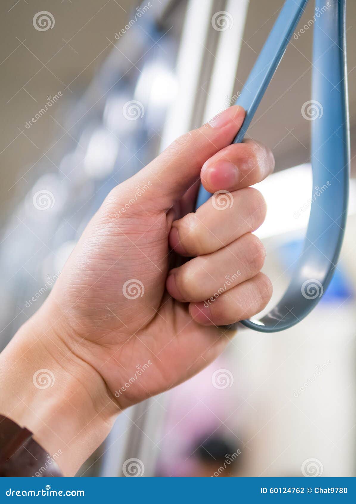 Hand Holding Handrail in Public Transportation Stock Photo - Image of ...