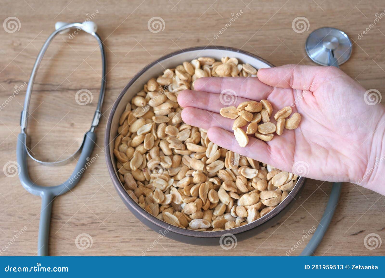 Hand is Holding Healthy Snack. Peanuts in a Hand Stock Image - Image of ...