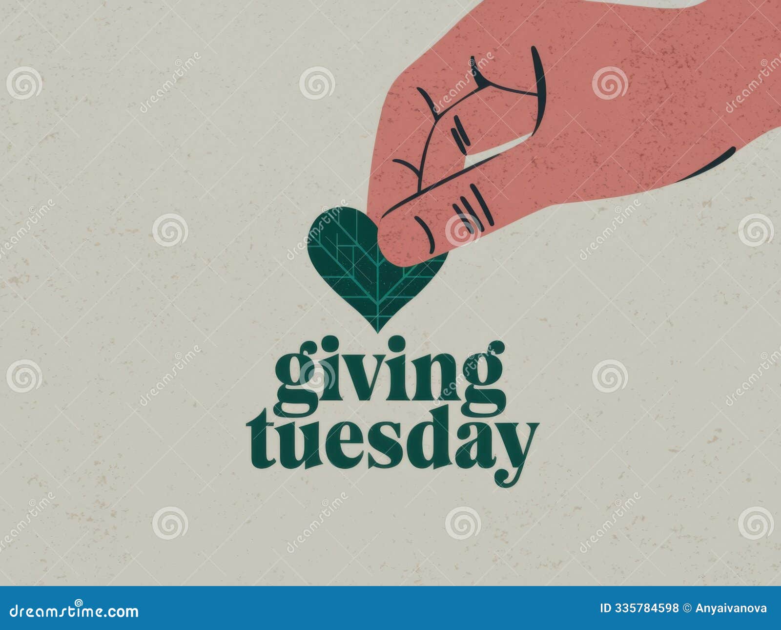 Hand Holding Heart for Giving Tuesday Campaign Stock Illustration ...