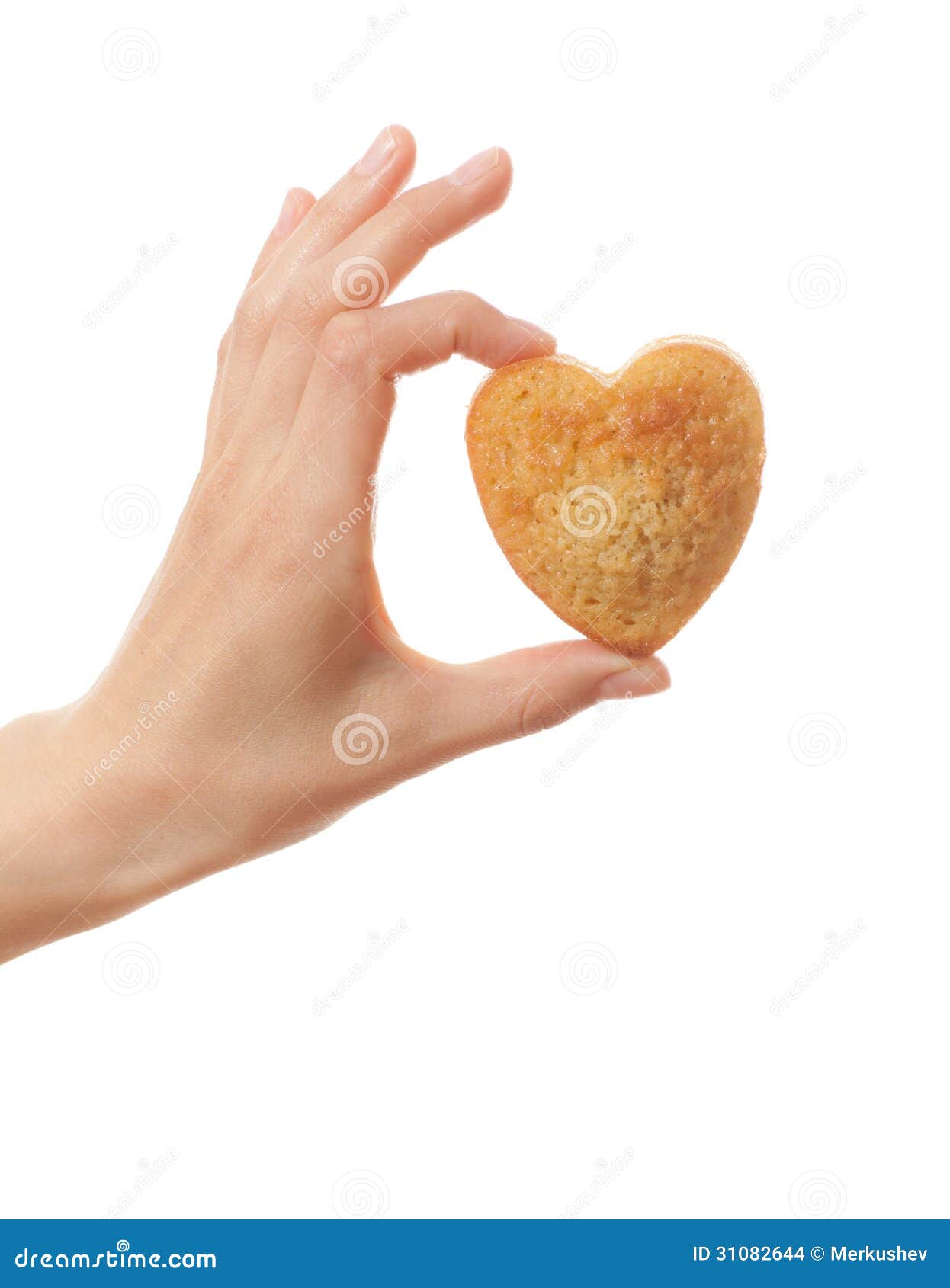 Hand Holding Heartshape Cake Stock Photo - Image of snack, bakery: 31082644