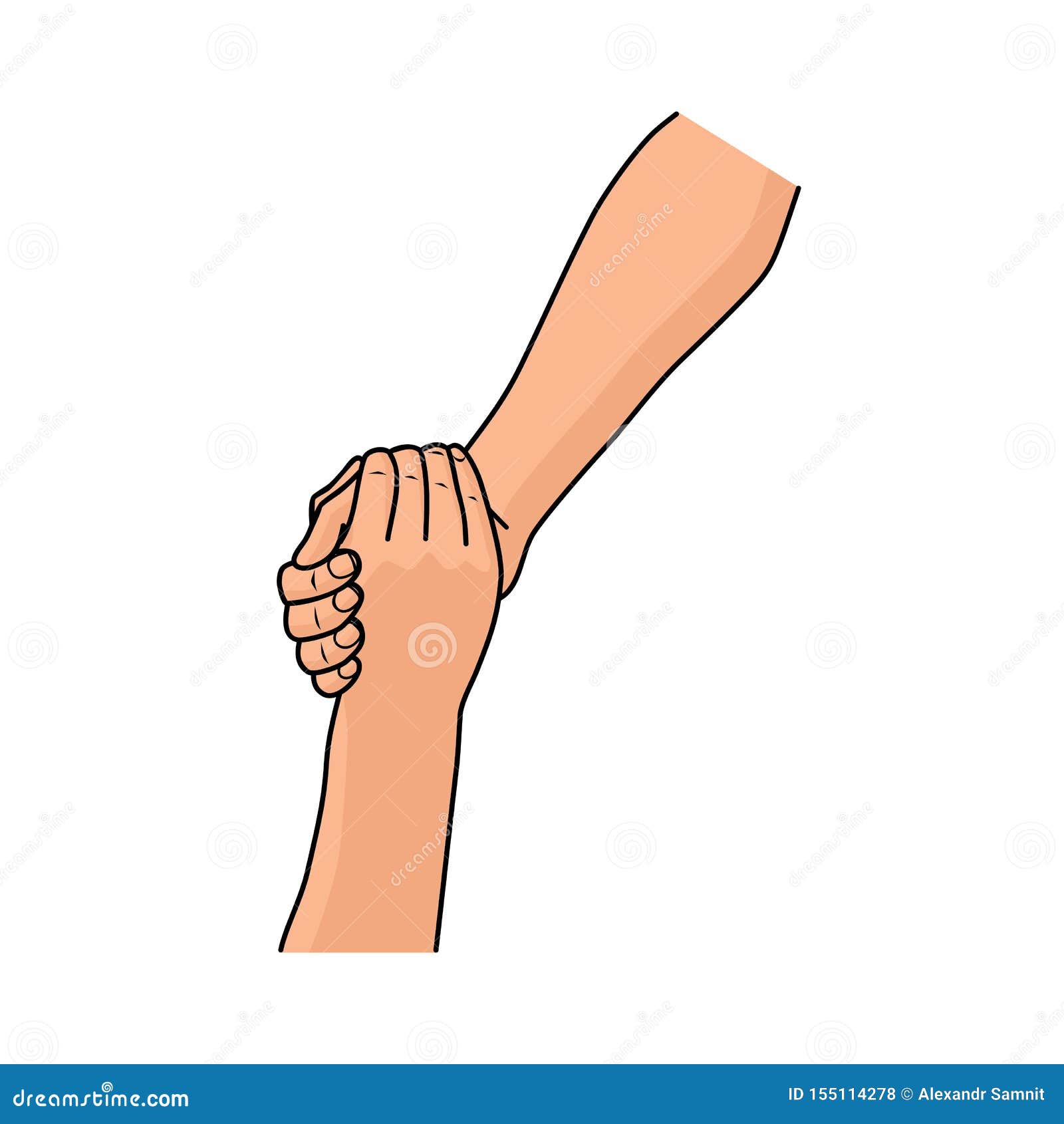 Hand Holding a Helping Hand Stock Vector - Illustration of line ...