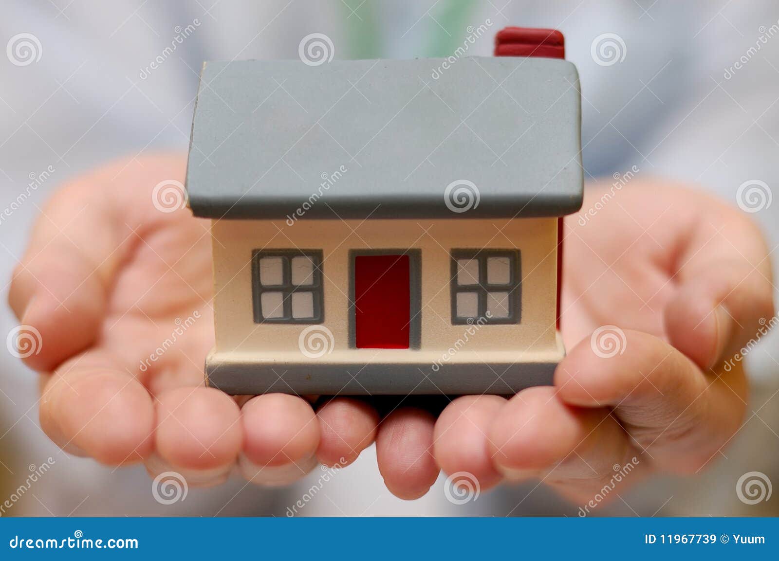 Hand holding house stock image. Image of model, protect - 11967739