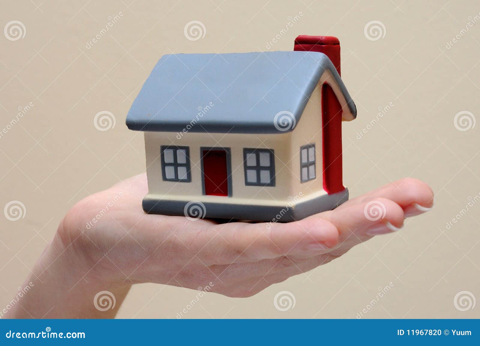 Hand holding house 2 stock photo. Image of architect - 11967820
