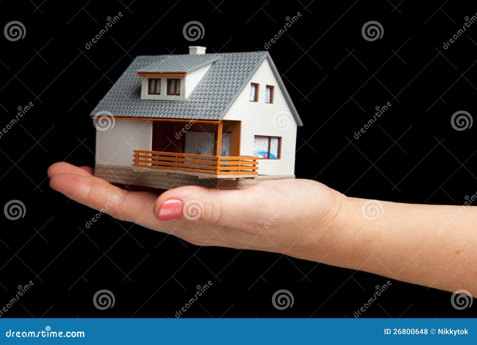 Hand holding house stock photo. Image of model, house - 26800648