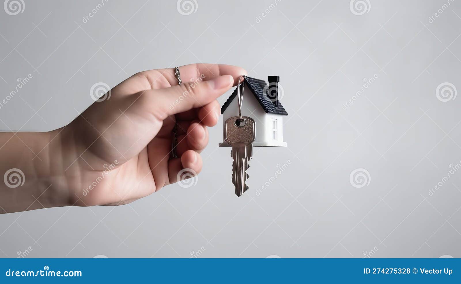 Hand Holding House Keys. Generative AI Stock Illustration ...