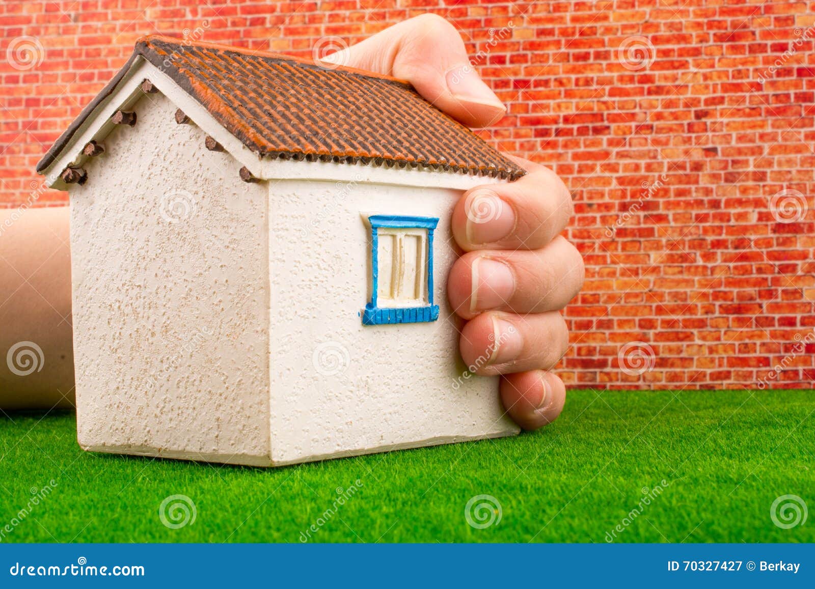 Hand holding House stock image. Image of block, estate - 70327427