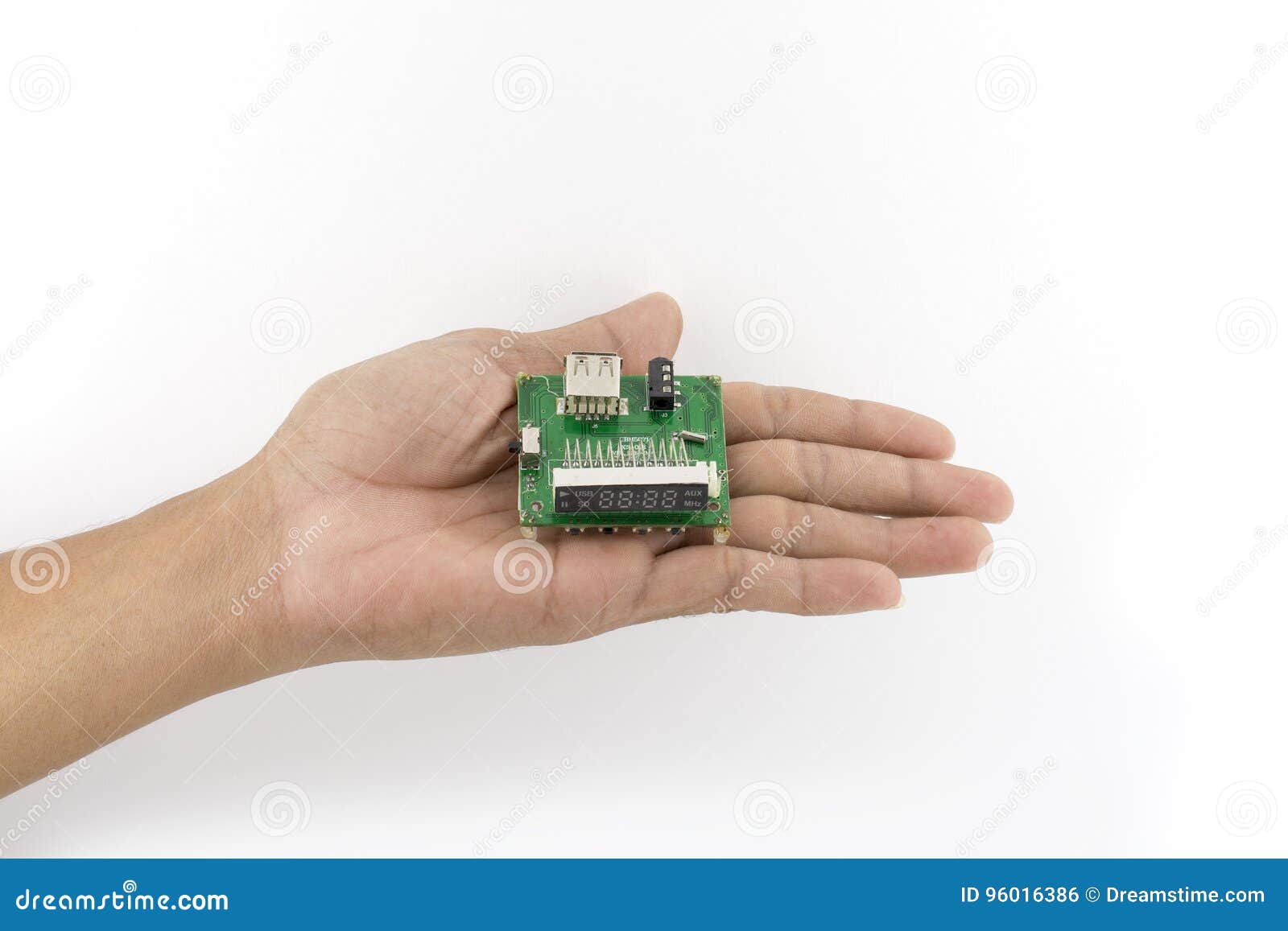 Hand holding IC chip. stock photo. Image of green, semiconductor - 96016386