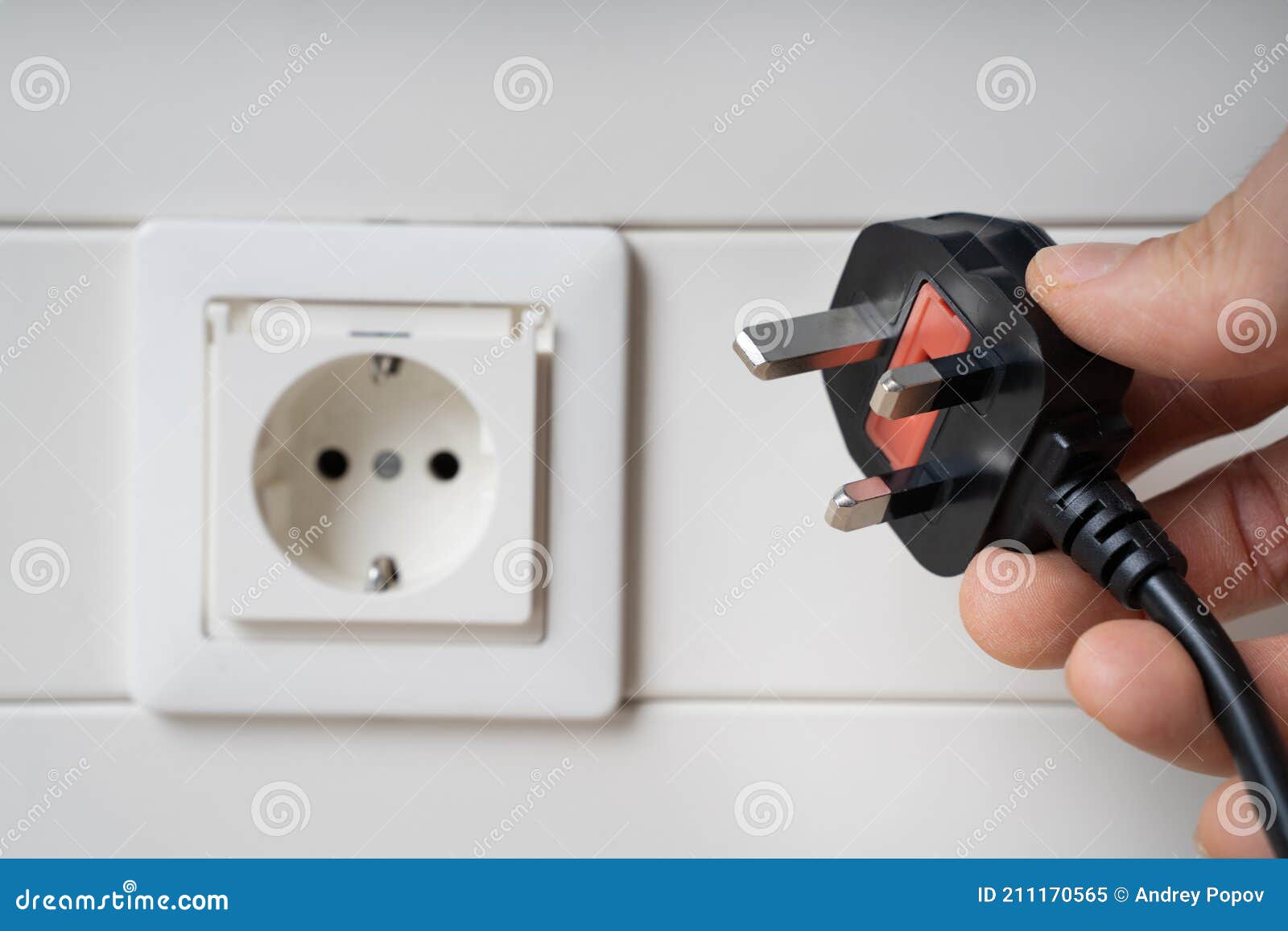 Hand Holding Incompatible AC Plug Stock Image - Image of contradiction ...