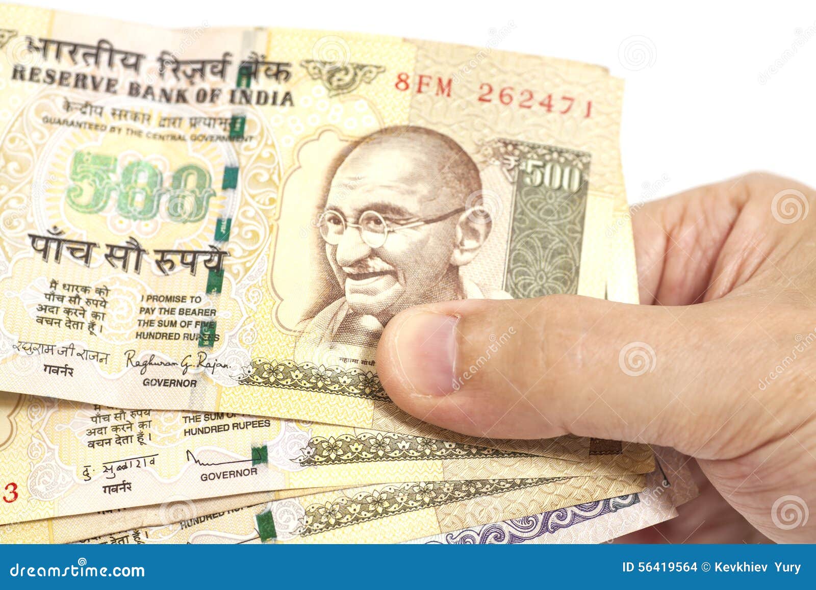 Hand Holding Indian Five Hundred Rupee Notes Stock Photo - Image of ...
