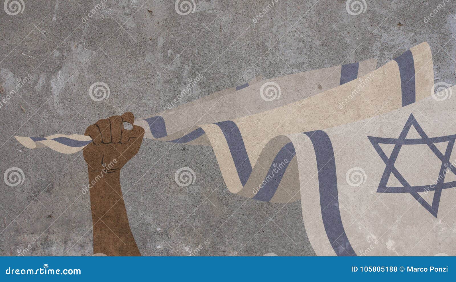 Hand Holding Israel Flag stock illustration. Illustration of hexagram ...