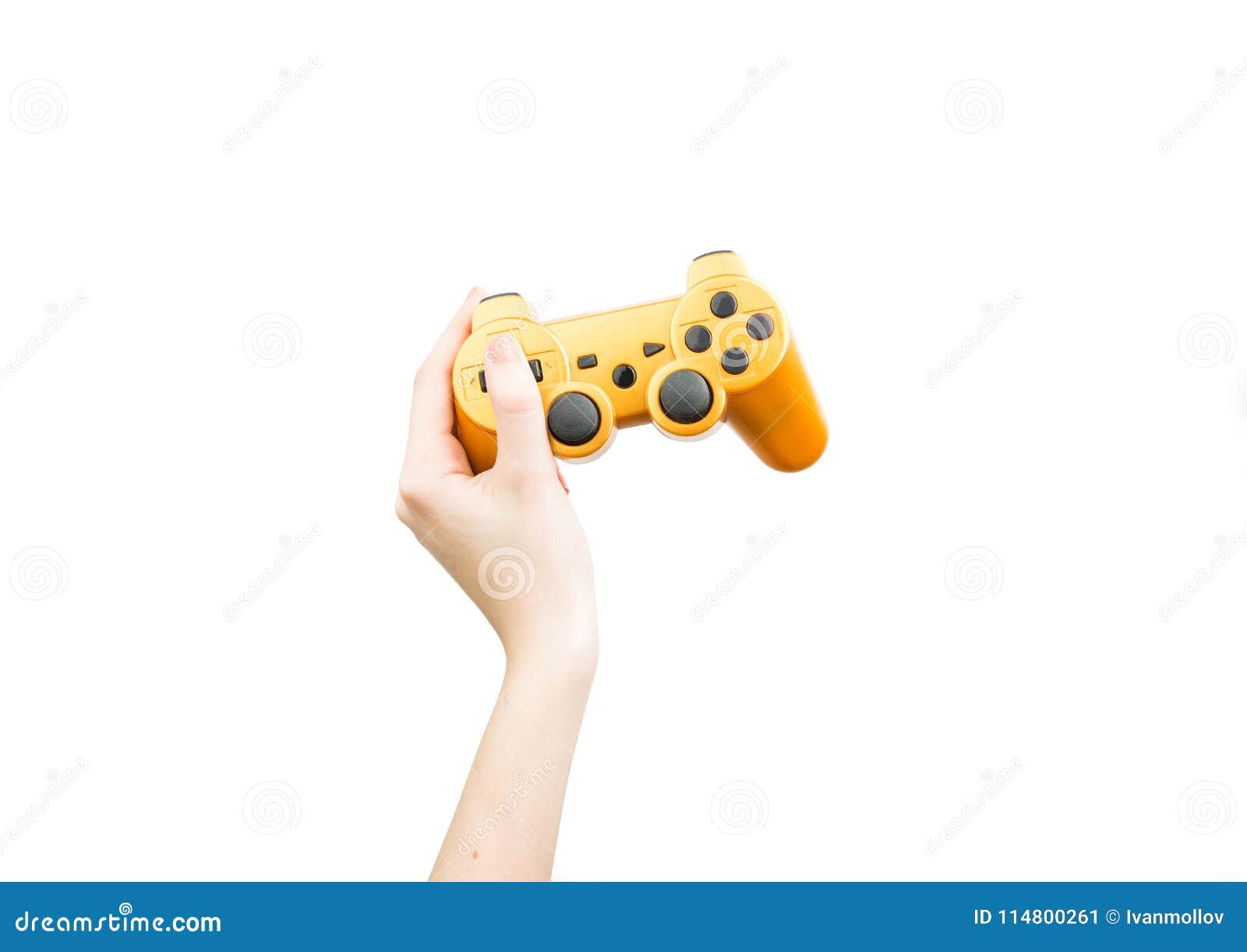 Hand Holding Joystick stock image. Image of buttons - 114800261