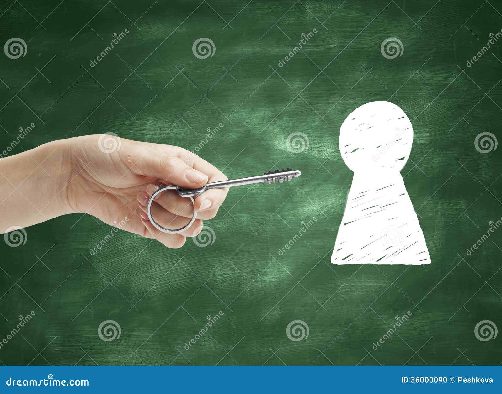 Hand holding key stock photo. Image of human, keyhole - 36000090