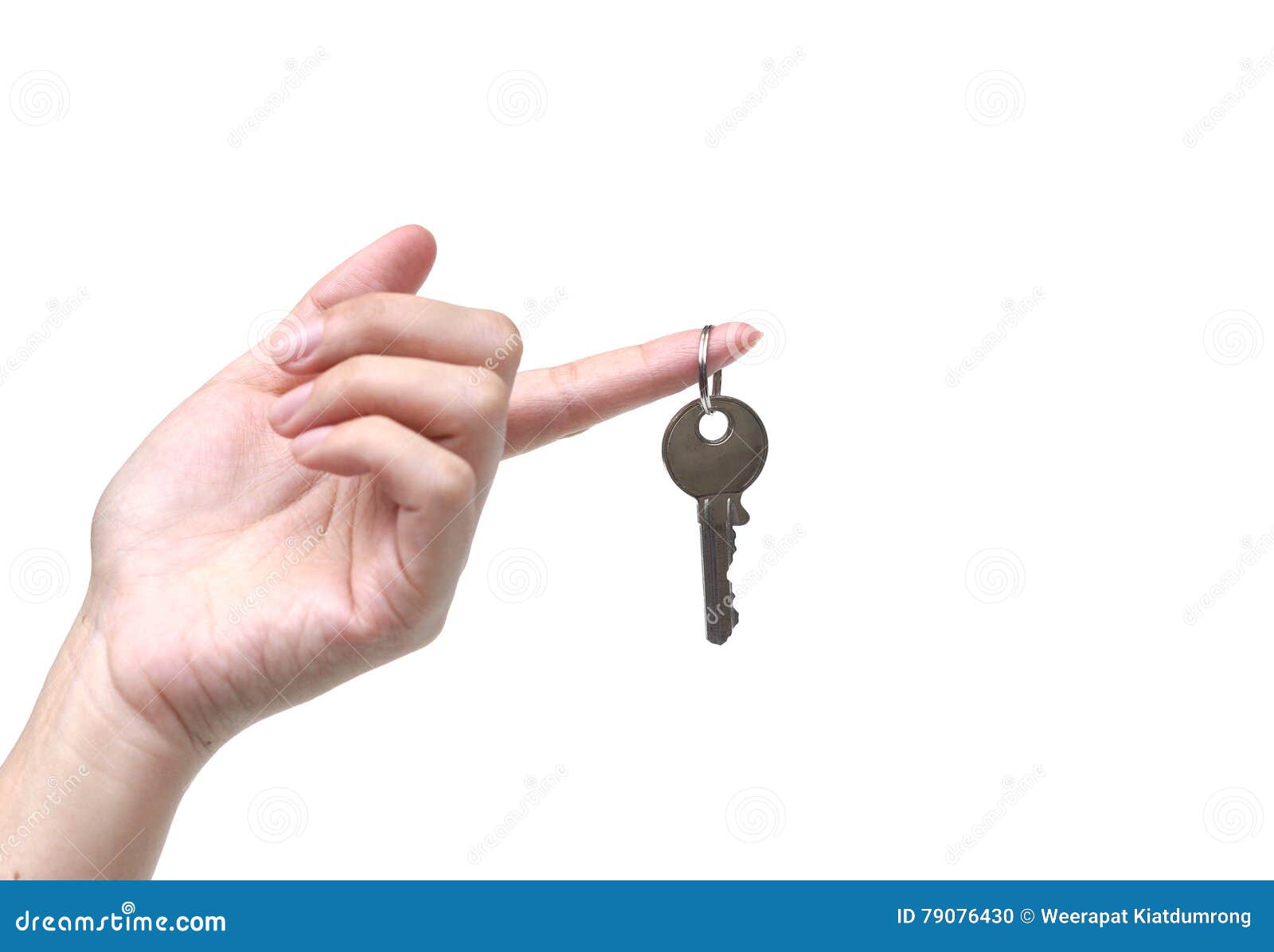 Hand holding a key stock photo. Image of success, help - 79076430