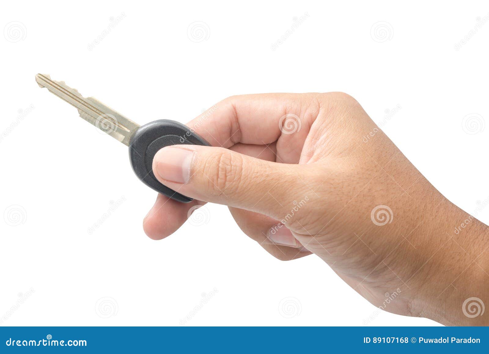 Hand Holding Key Isolated on White Background Stock Photo - Image of ...