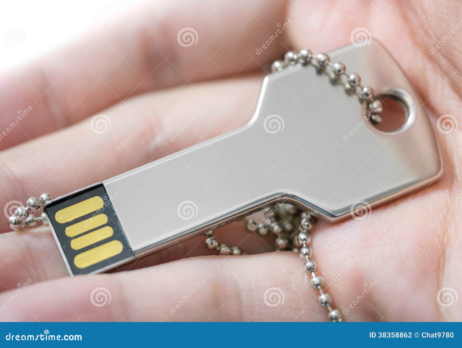 Hand Holding a Key Shaped USB Drive Stock Photo - Image of stick ...