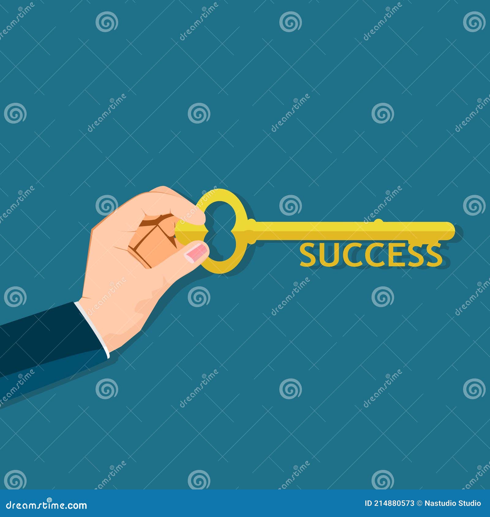 Hand Holding Key To Success. a Symbol of Success Vector Stock Vector ...