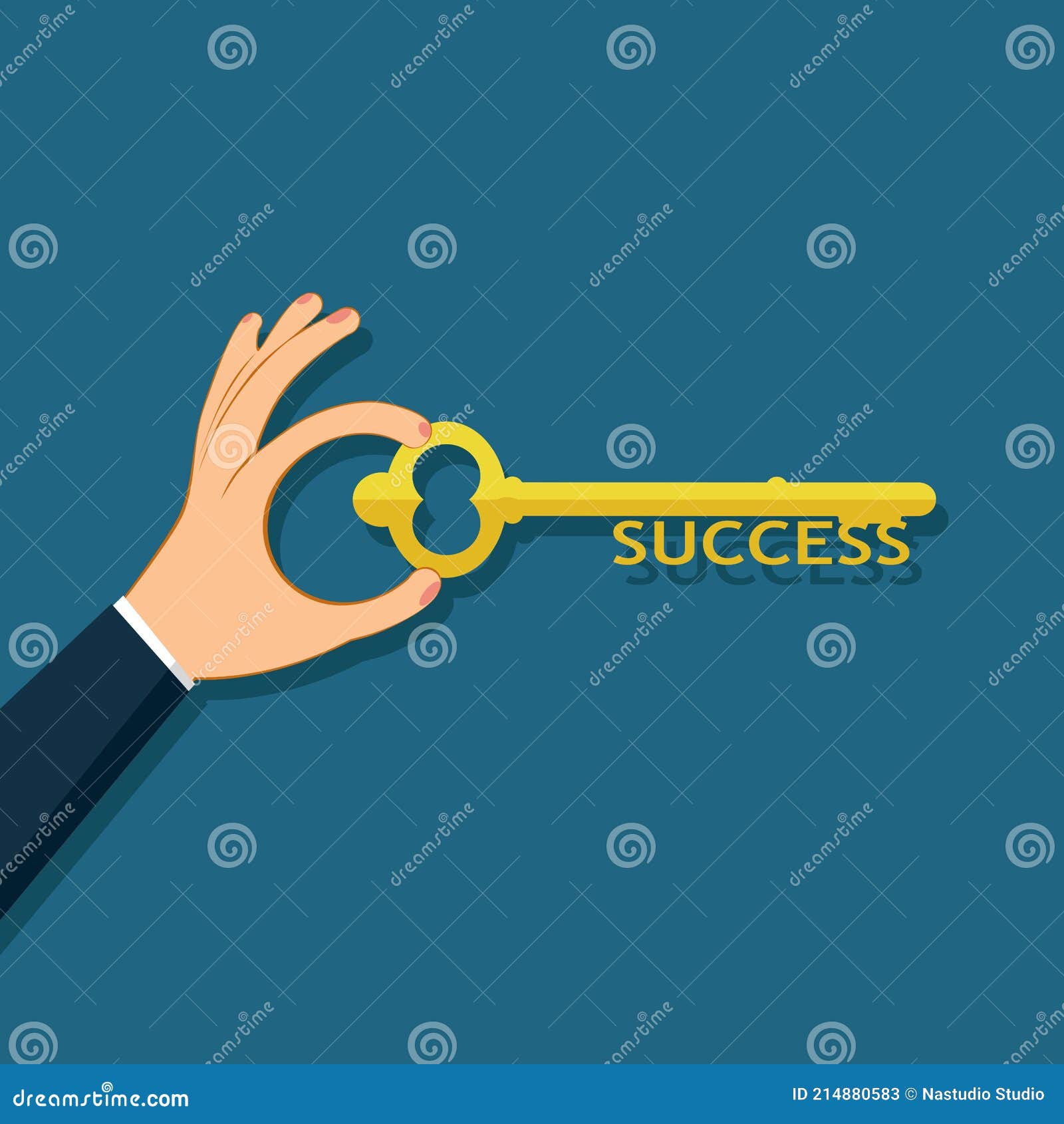 Hand Holding Key To Success. a Symbol of Success Vector Stock Vector ...