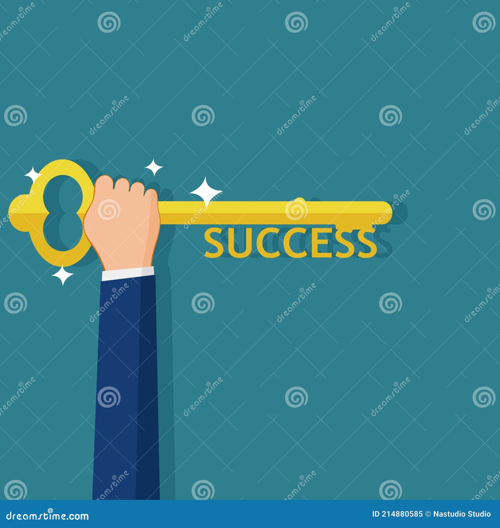 Hand Holding Key To Success. a Symbol of Success Vector Stock Vector ...