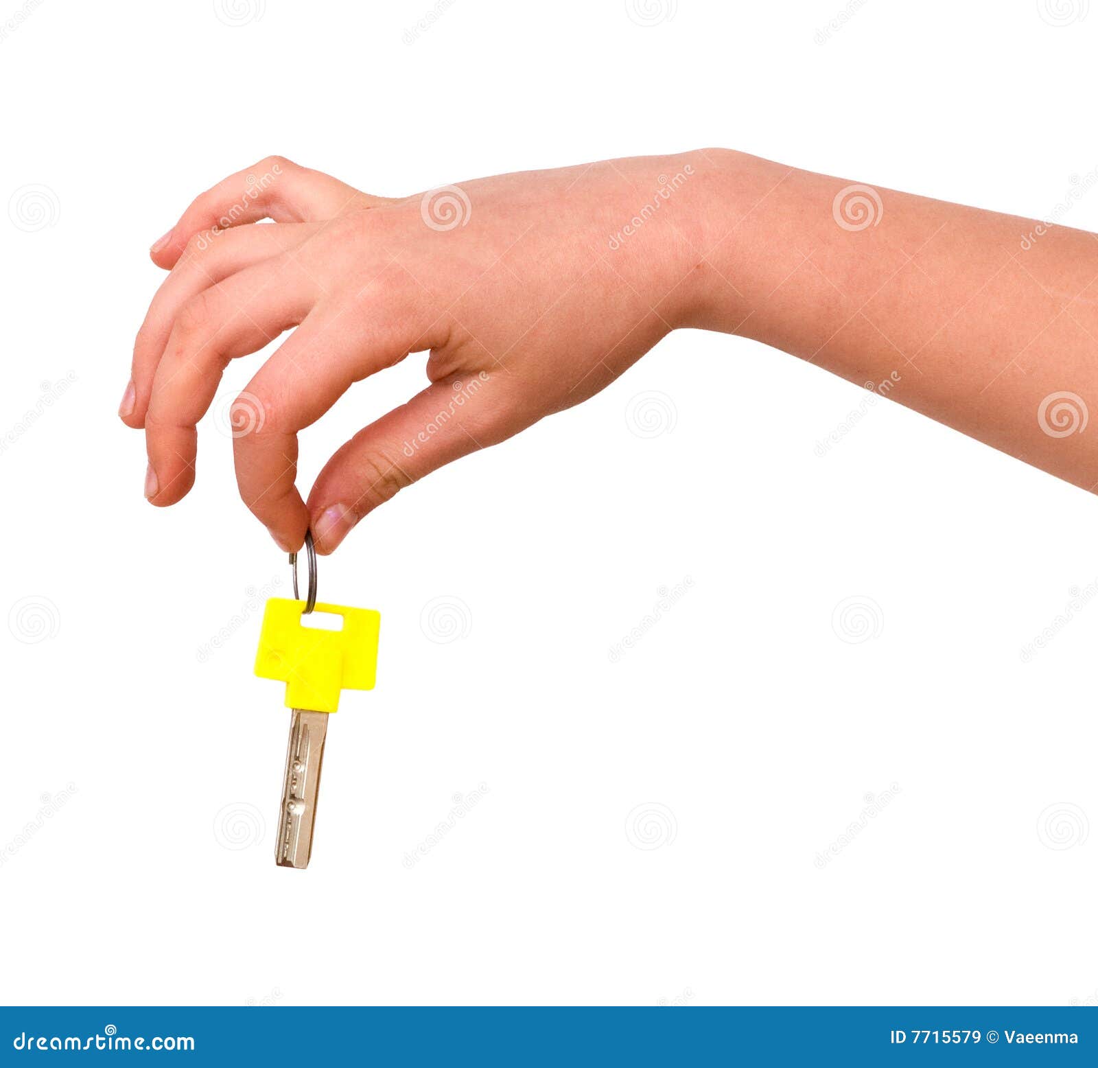 Hand Holding Key with Yellow Bow Stock Image - Image of yellow, present ...
