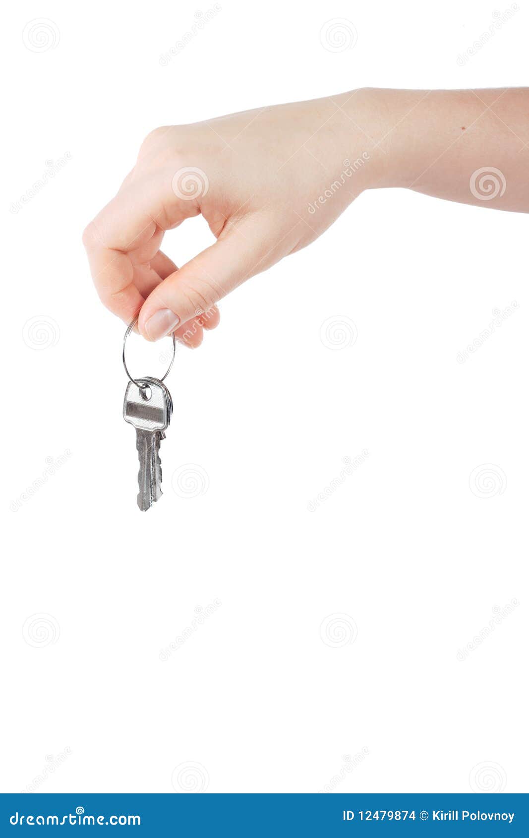 Hand holding keys stock photo. Image of isolated, gift - 12479874