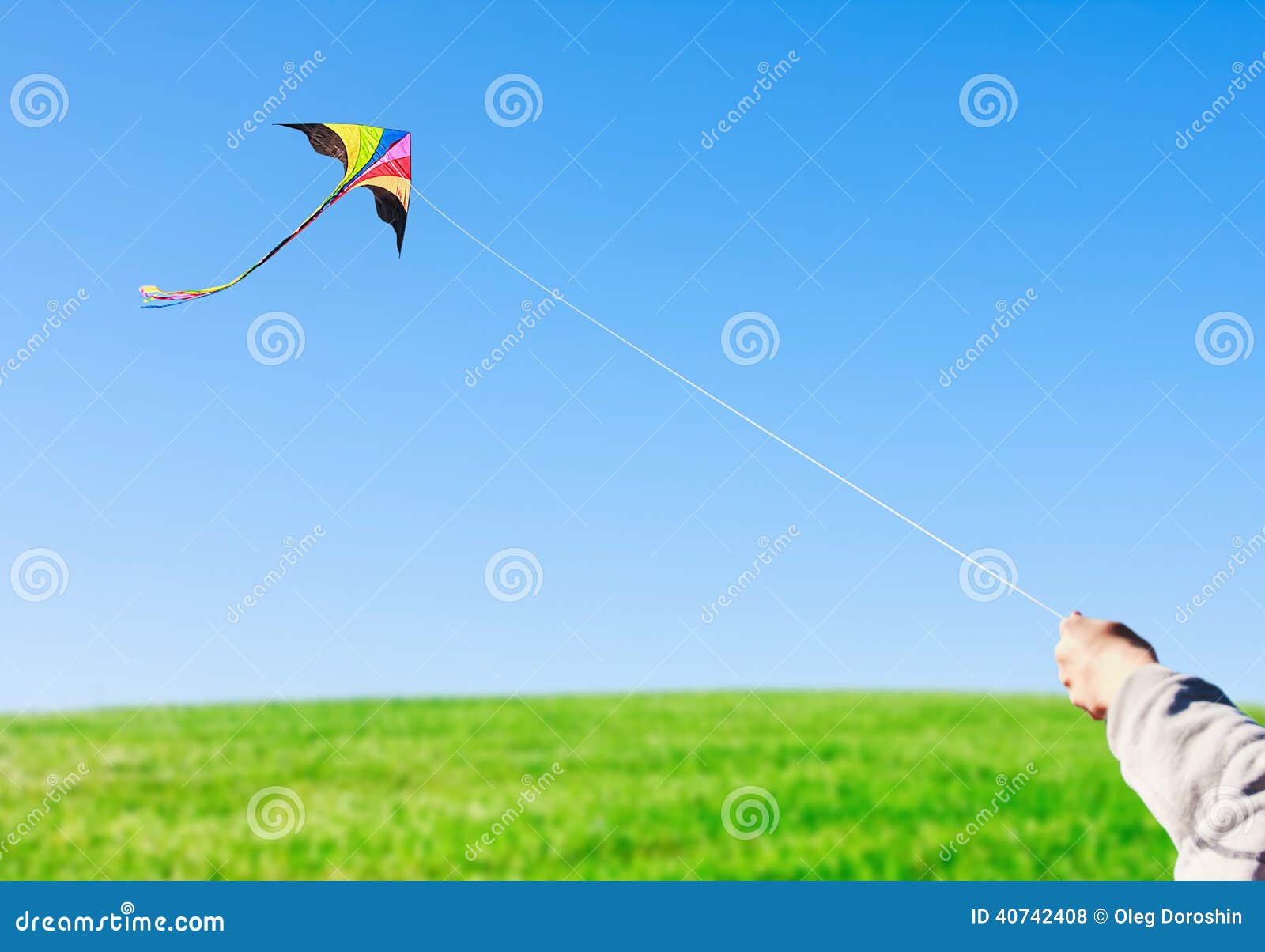Hand Holding a Kite Against the Sky Stock Photo - Image of outdoor ...