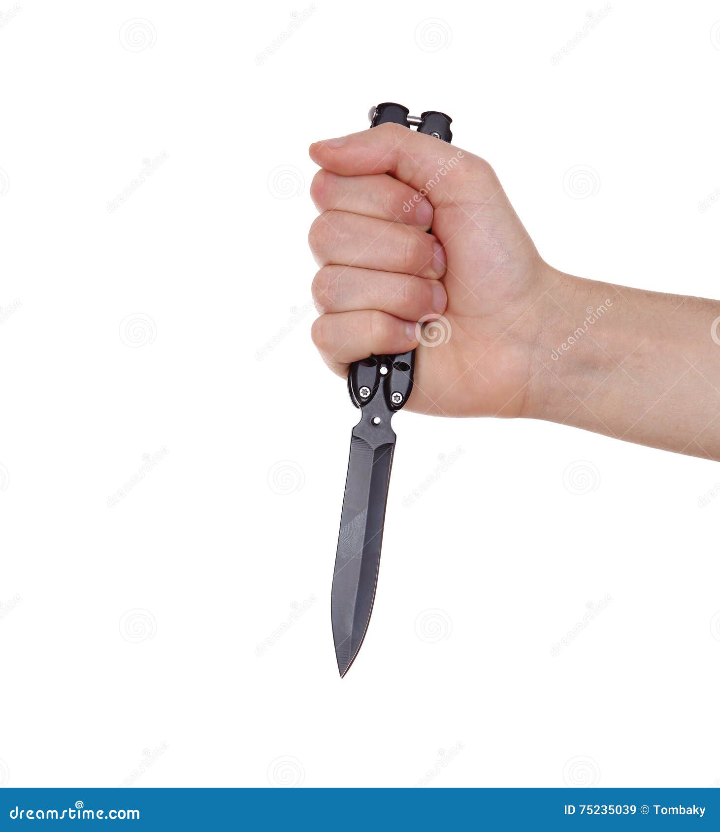 Hand holding knife stock image. Image of butcher, hold - 75235039