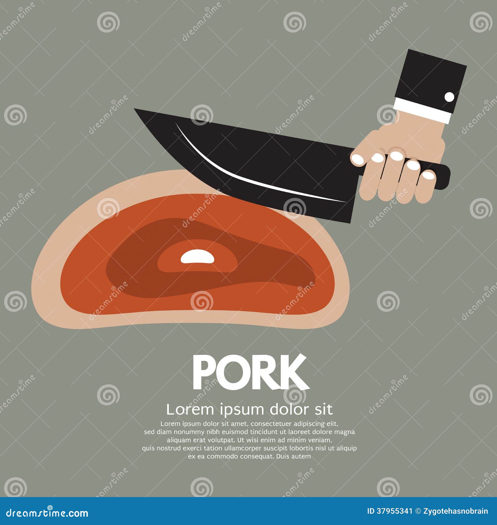 A Hand With Knife Vector Illustration | CartoonDealer.com #52502978