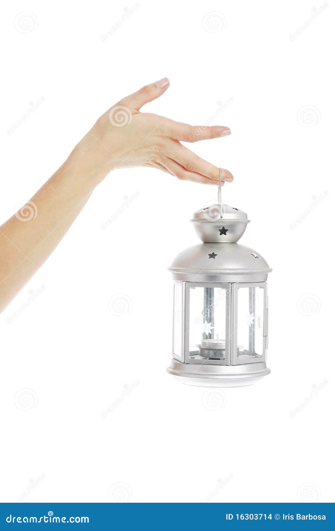 Hand Holding Lantern In White Background Stock Photo - Image of light ...