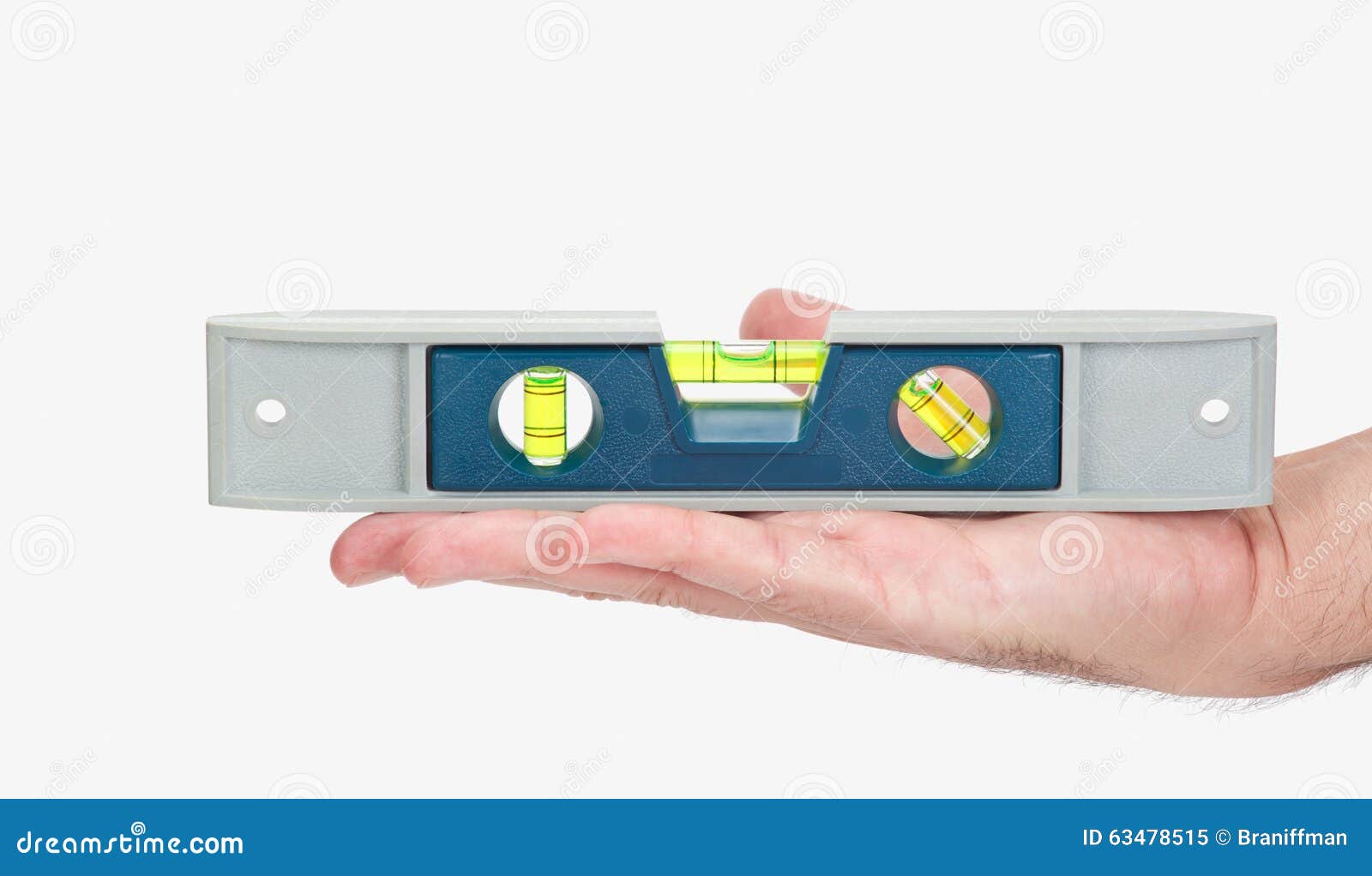 Hand holding a level stock image. Image of objects, accuracy - 63478515