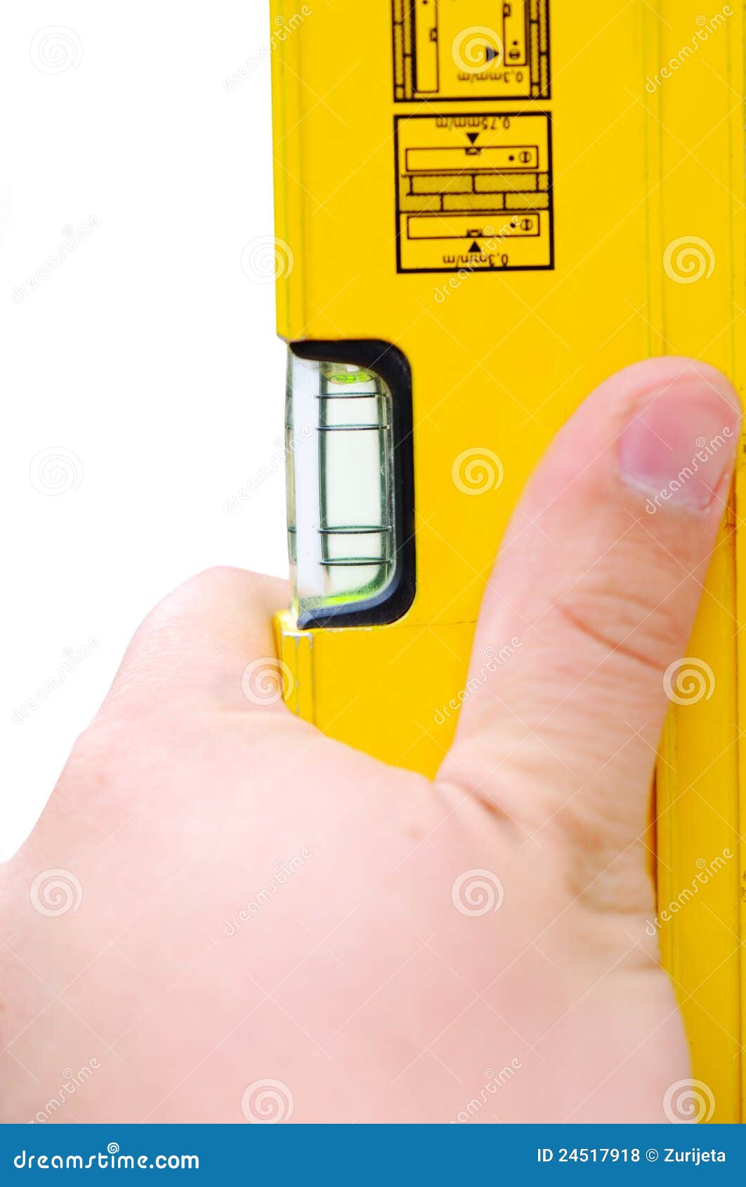 Hand holding level tool stock photo. Image of instrument - 24517918