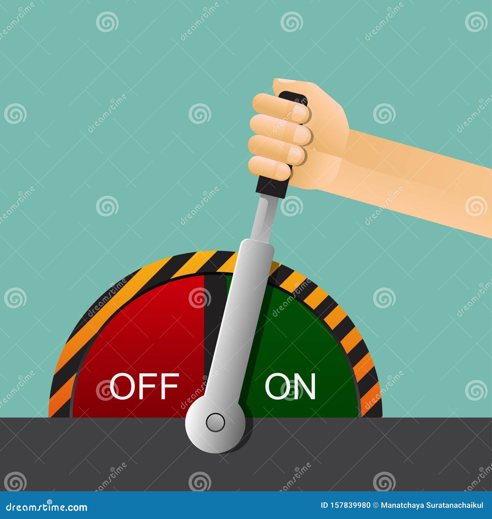 Lever Switch Selecting Relax Instead Of Stress Royalty-Free Stock Image ...