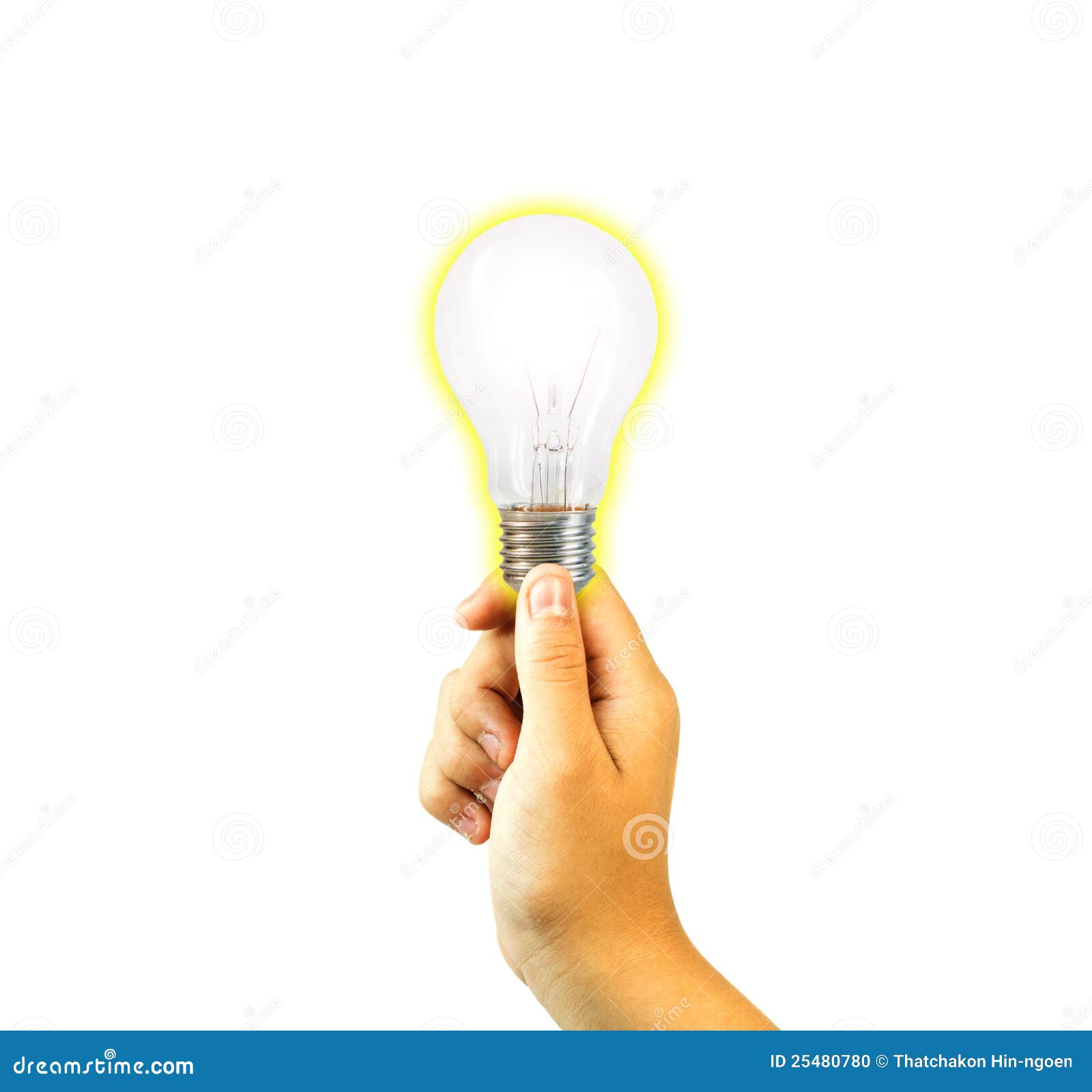 Hand holding light bulb stock photo. Image of bright - 25480780