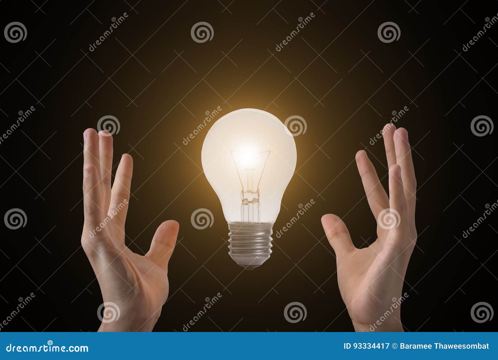 Hand Holding Light Bulb. Concept Hope and Innovation Stock Image ...