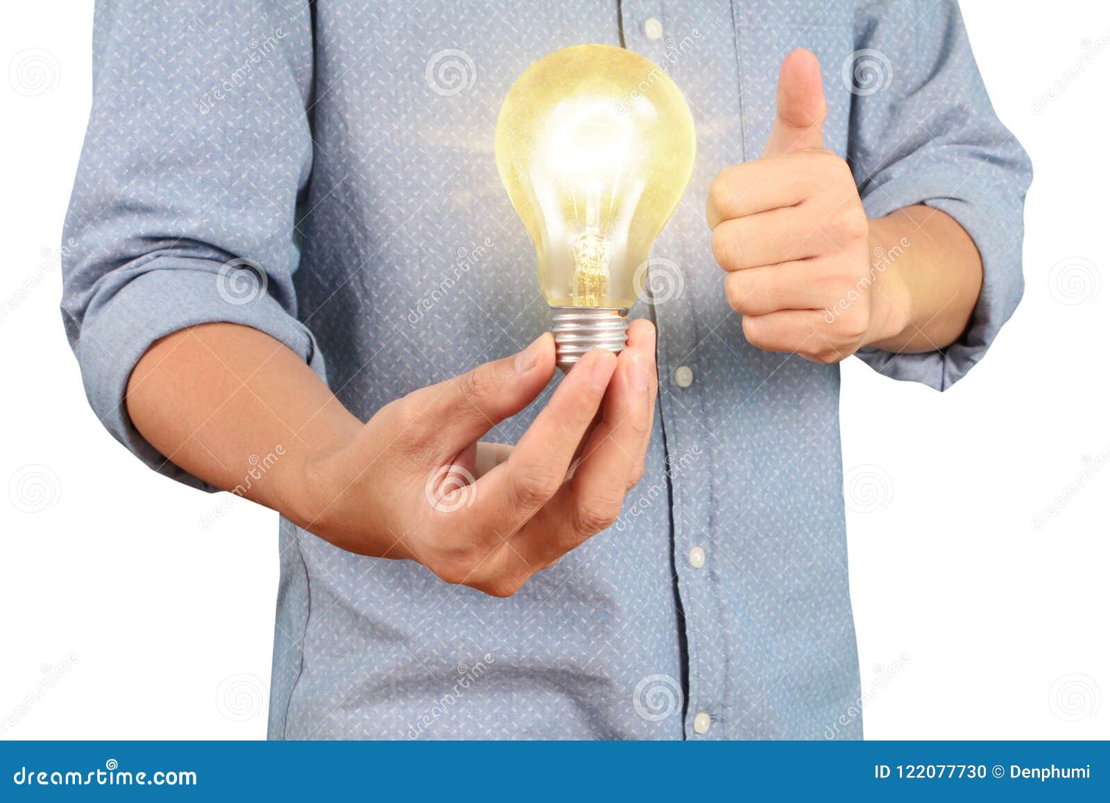 Hand Holding Light Bulb with Energy Stock Photo - Image of inspiration ...