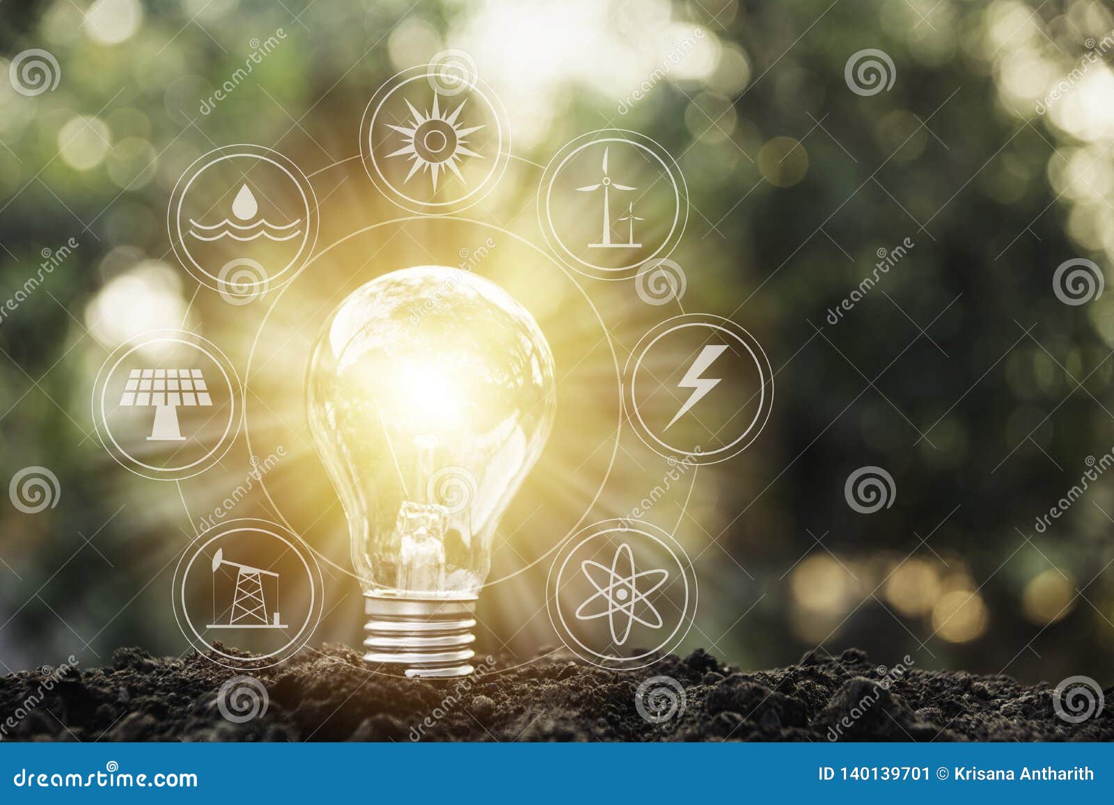 Hand Holding a Light Bulb. Innovation and Creative Concept Stock ...