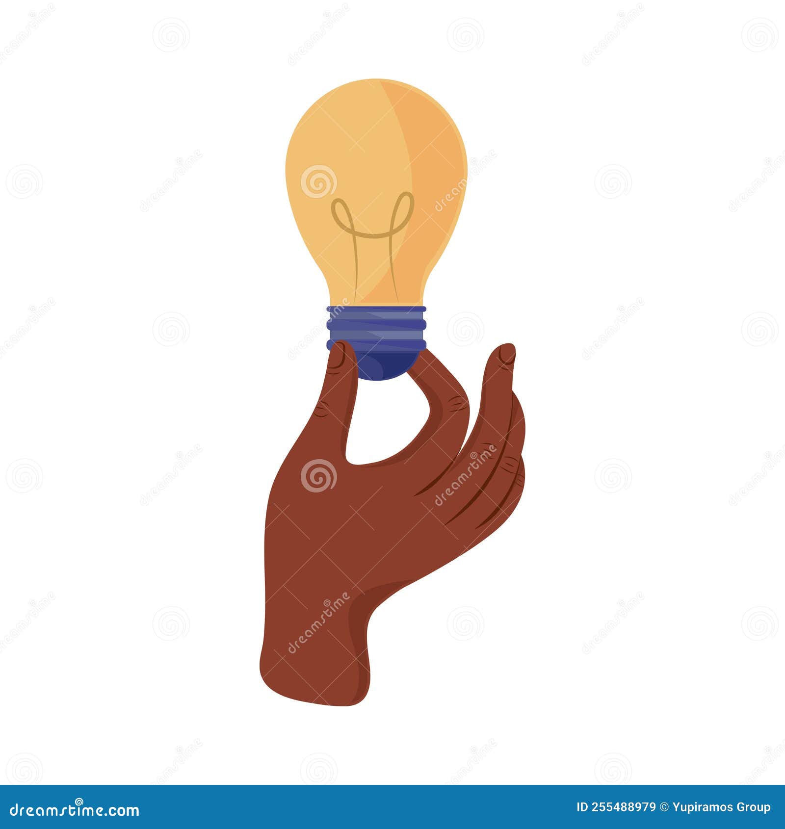 Hand Holding Light Bulb Icon Stock Vector - Illustration of idea, hold ...