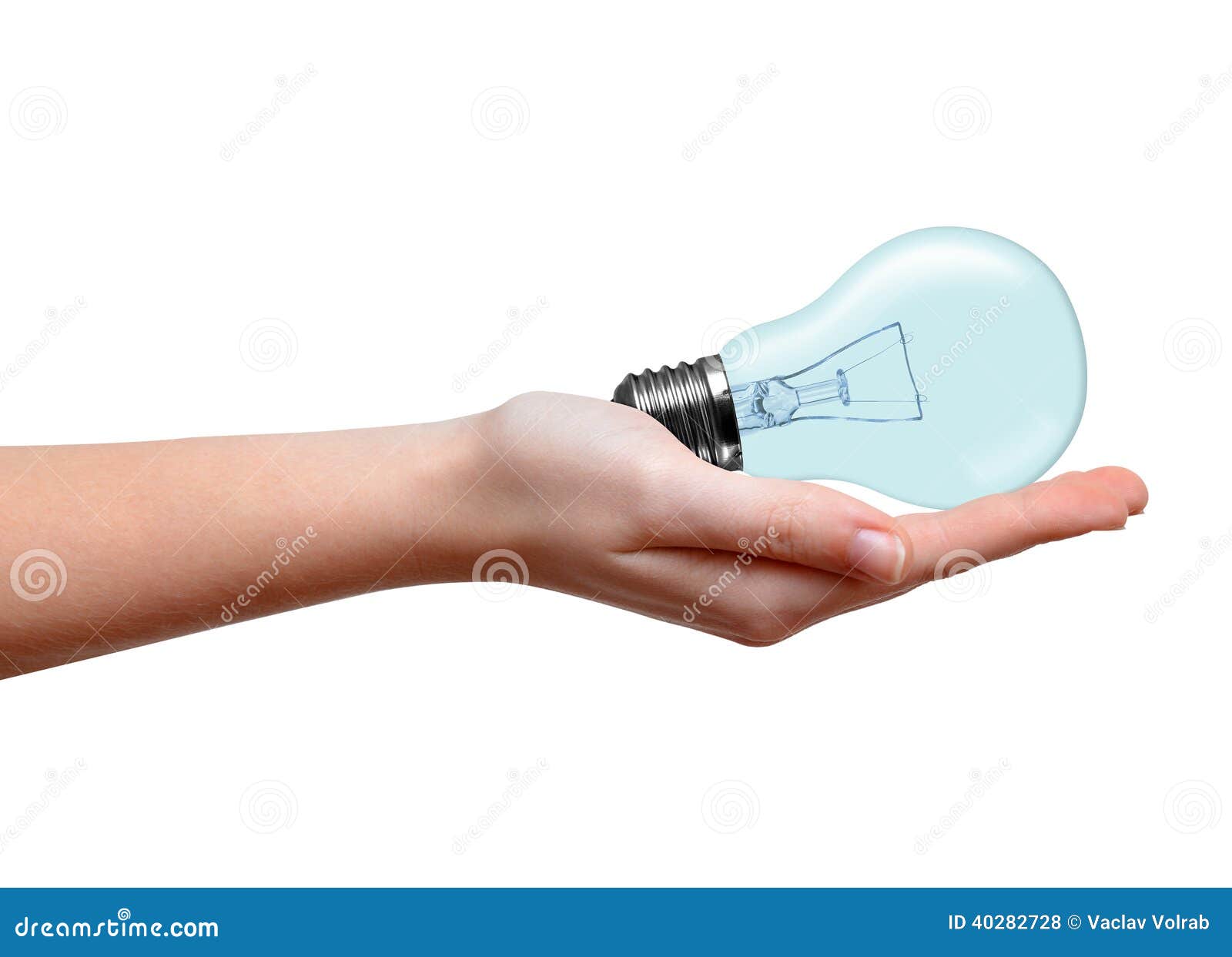 Hand holding light bulb stock photo. Image of lightbulb - 40282728