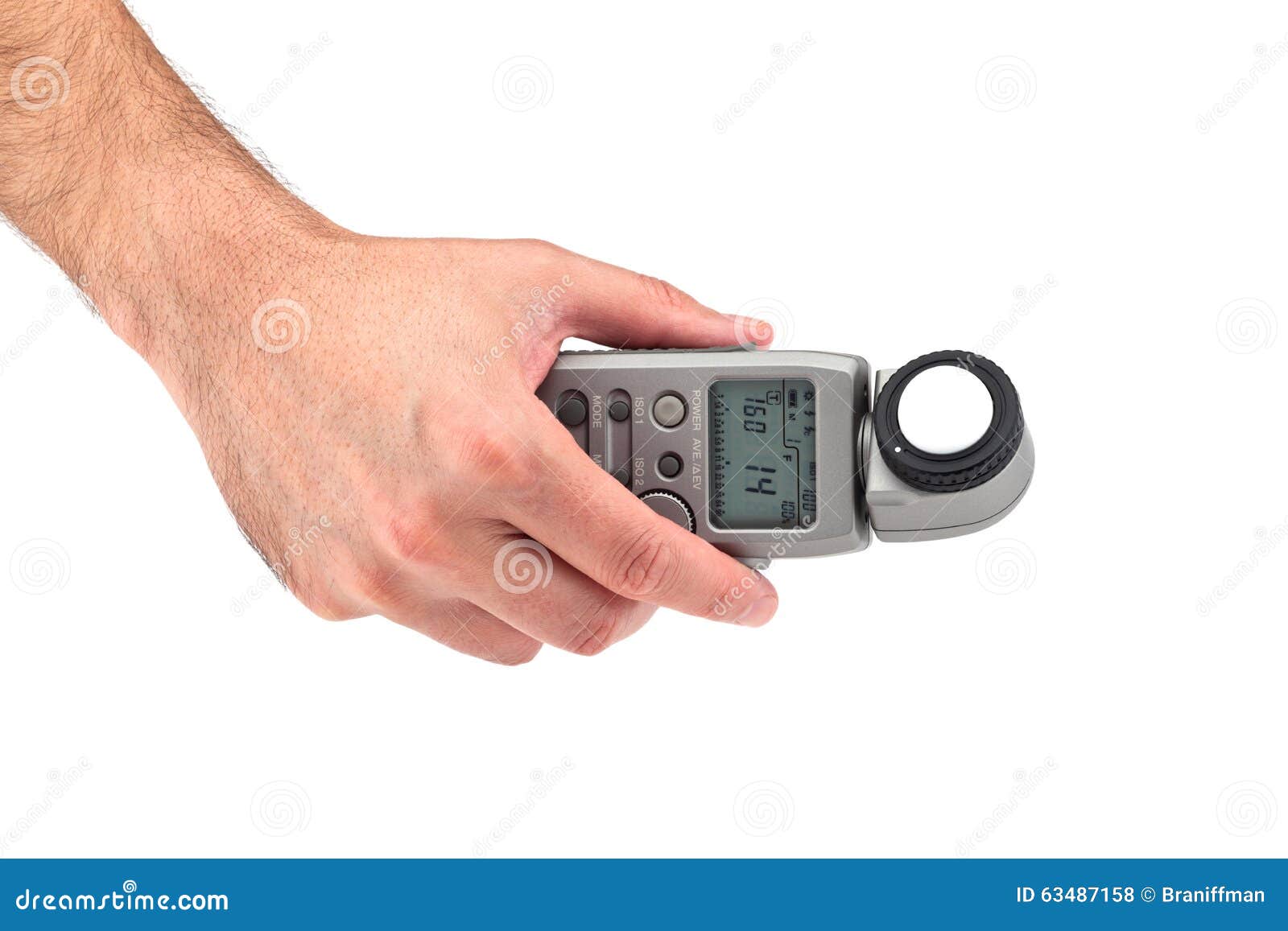 Hand holding a light meter stock photo. Image of camera - 63487158