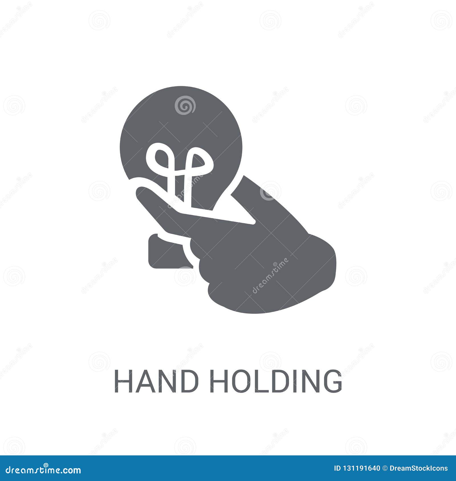 Hand Holding Lightbulb Icon. Trendy Hand Holding Lightbulb Logo Stock ...
