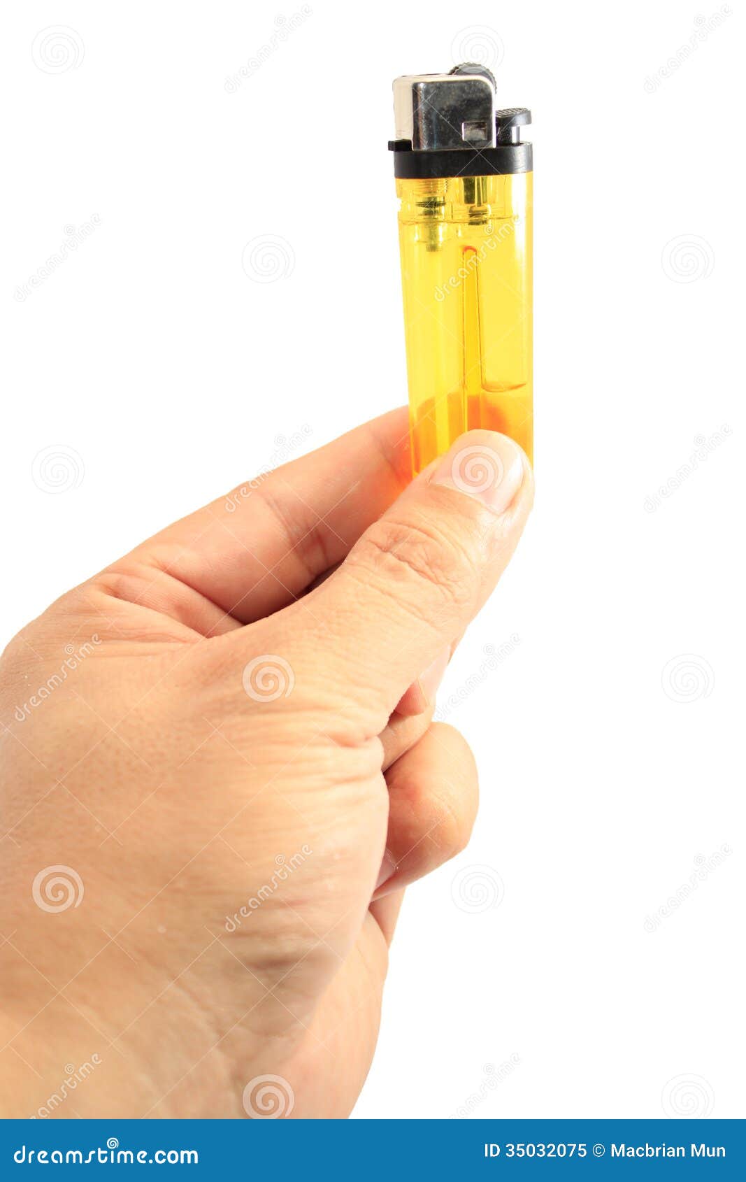 Hand holding a lighter stock image. Image of isolated - 35032075
