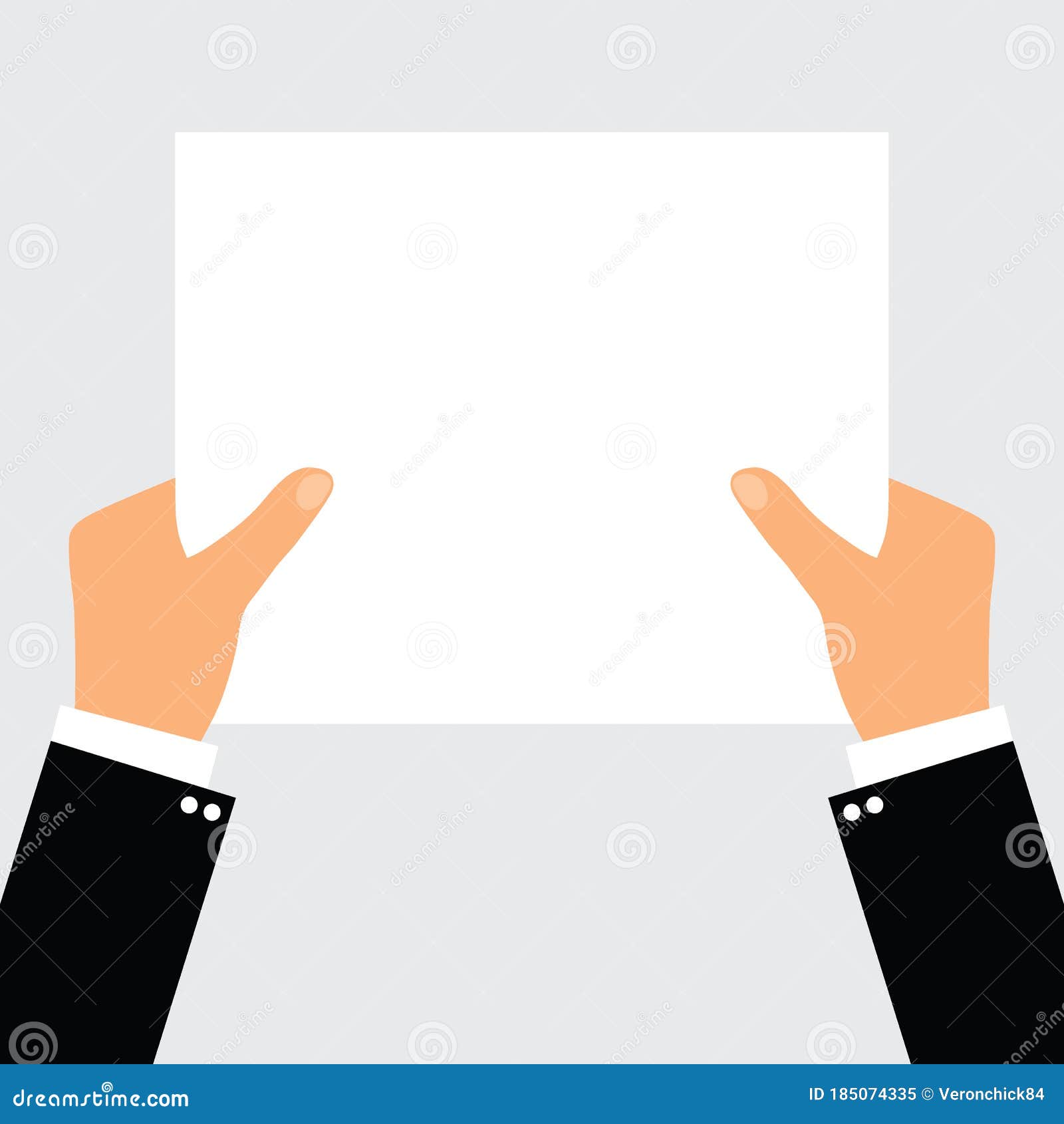 Hand Holding a List of Paper Flat Stock Vector - Illustration of ...