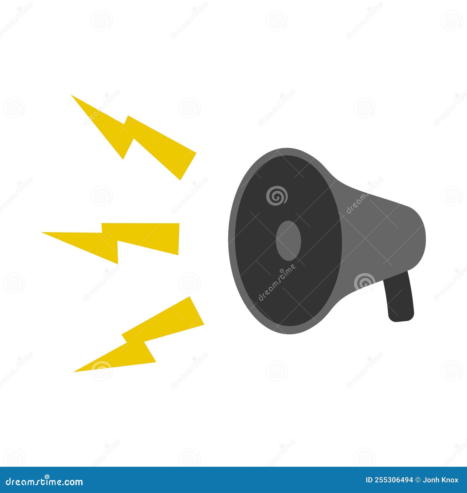 Hand Holding Loudspeaker for Announcement. Flat Vector Illustration ...