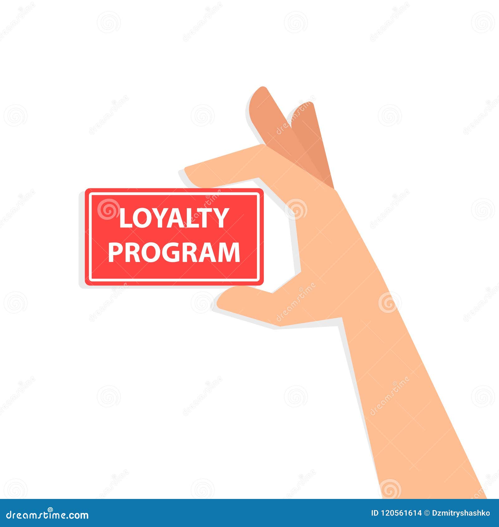 Hand Holding Loyalty Program Card Stock Vector - Illustration of ...
